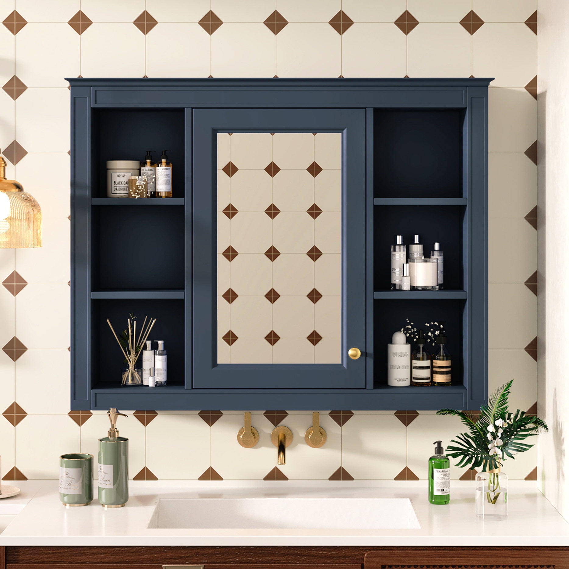 Wall-Mounted Mirror Cabinet | High-Quality MDF Material | Bathroom ...