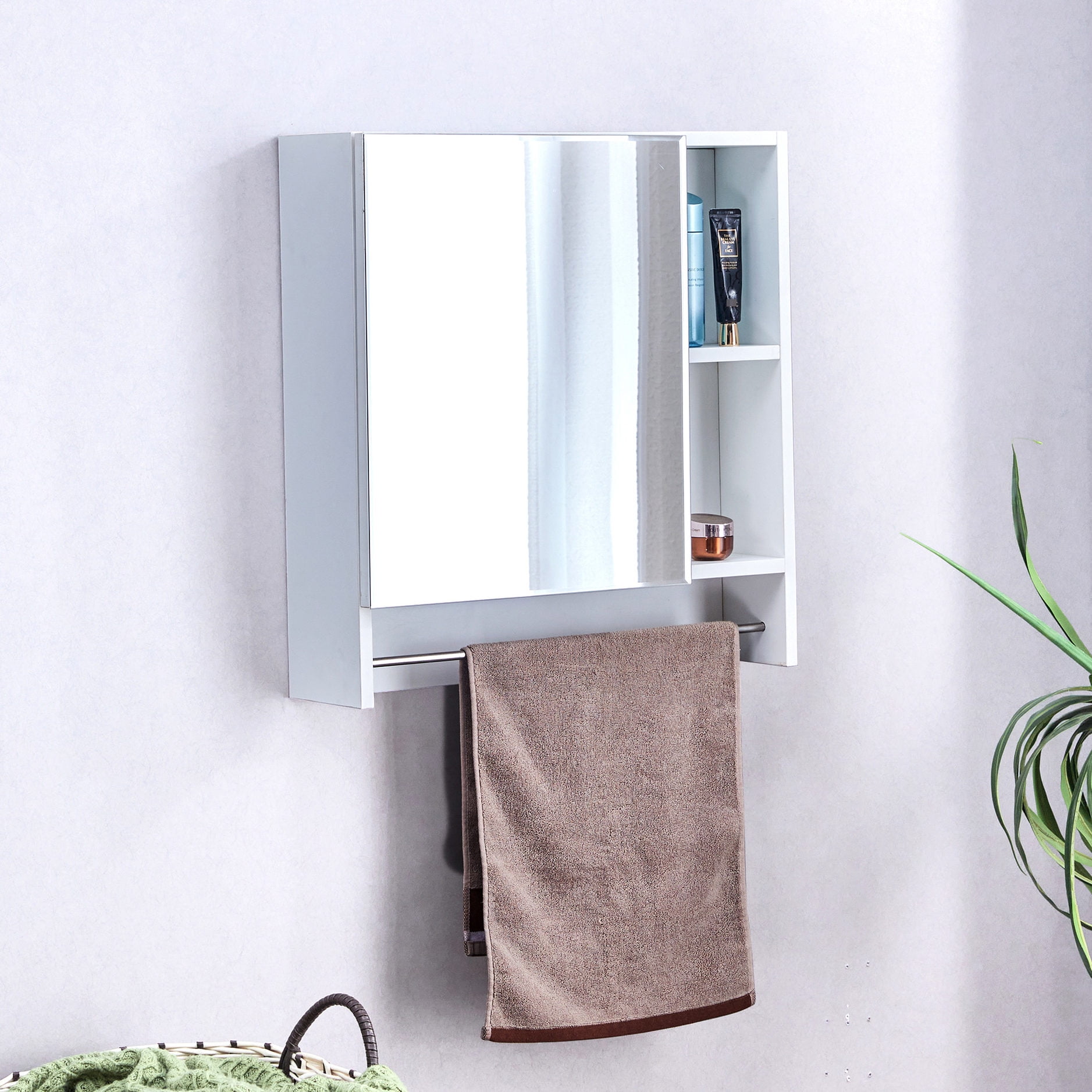 Wall Mounted Mirror Storage Cabinet | Ideal for Small Bathroom Use ...