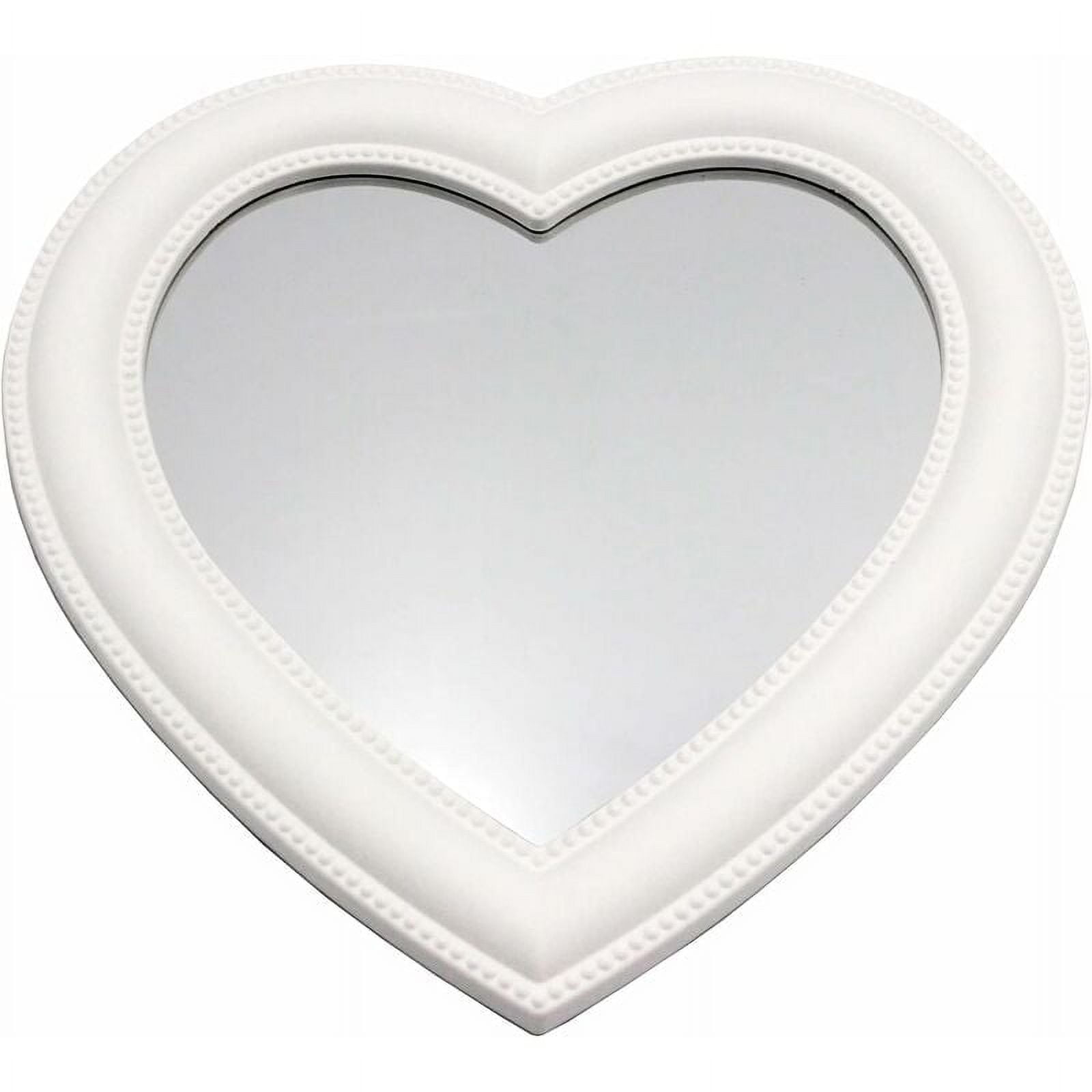 Wall Mounted Mirror, Vintage Heart Shaped Design with Clear High ...