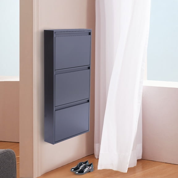Wall Mounted Shoe Cabinet
