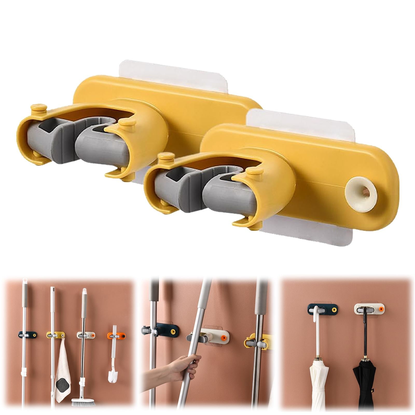 Wall Mounted Mop Organizer And Mop Holder Wall Mounted Mop Organizer ...