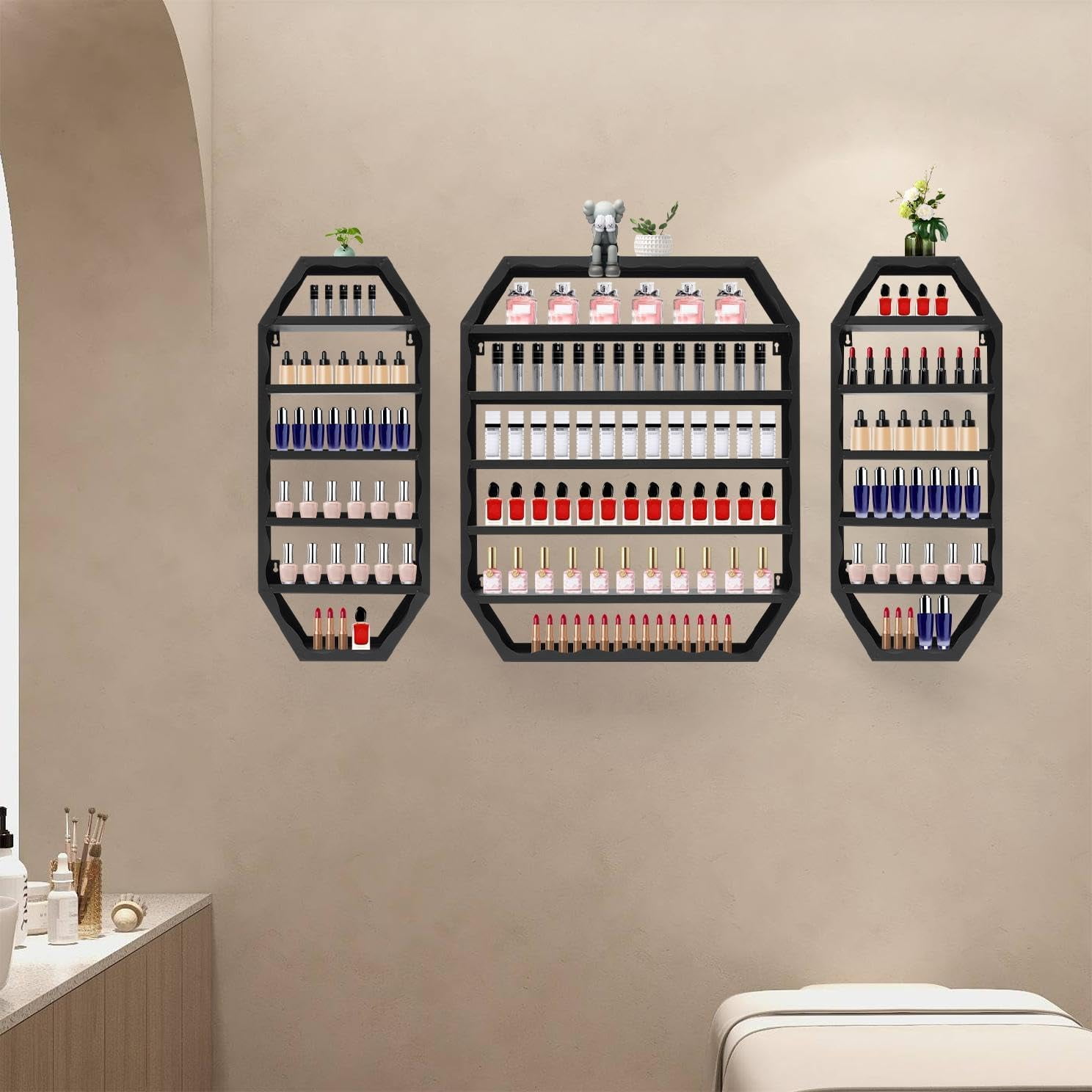 Wall Mounted Nail Polish Organizer,Nail Polish Bottle Holder,Perfumes ...