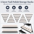 Wall Mounted Nail Polish Storage Racks, 10PCS 5 Tier Black Metal ...