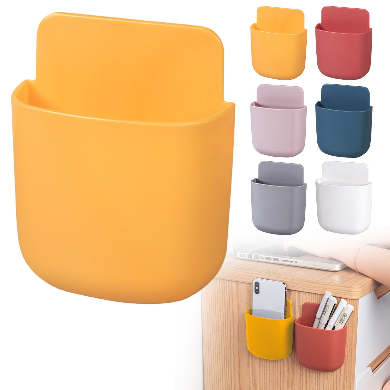 Wall-Mounted Organizer with Charging Port, Self Adhesive Remote Control ...