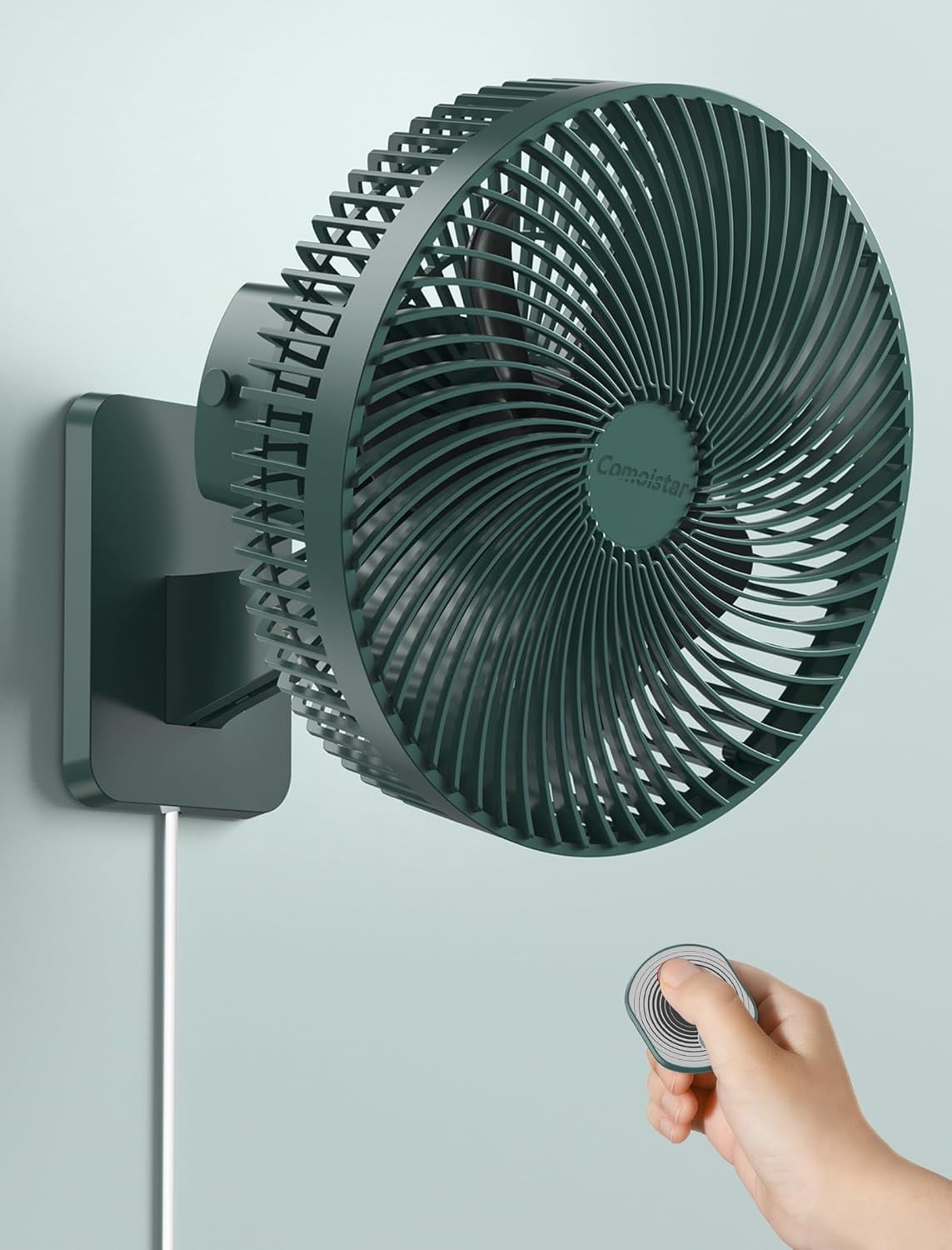 Wall Mounted Oscillating Fan with Remote and Timer,8.5 Inch Small RV ...