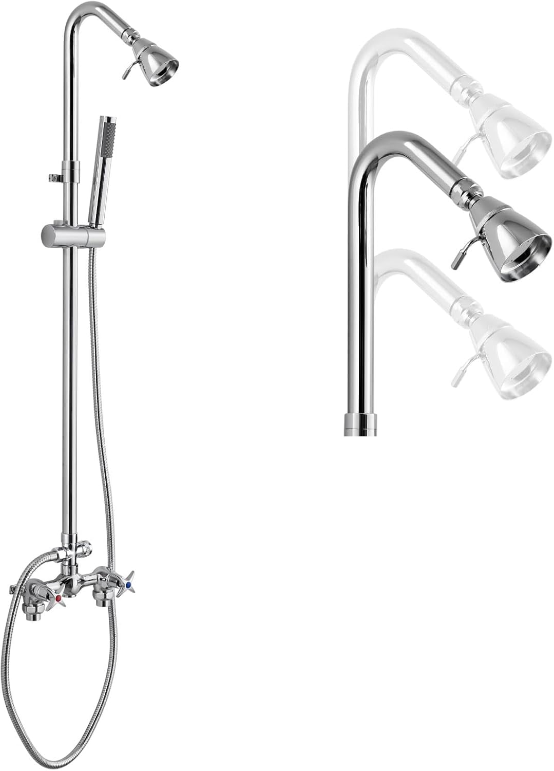 Wall Mounted Outdoor Shower System Matte Square Rainfall Shower head ...