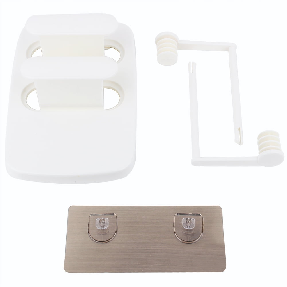 Wall-Mounted Paper Roll Holder - Plastic Wrap Rack for Kitchen or ...