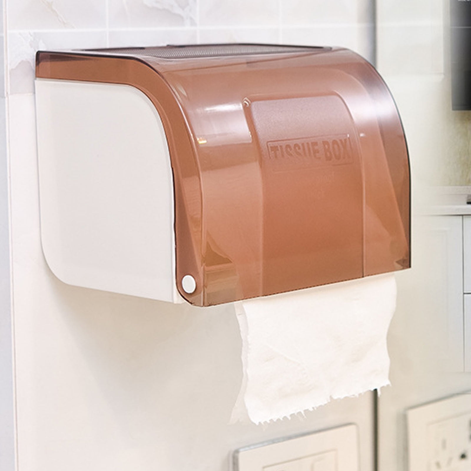 Wall Mounted Paper Towel Box Household No Punch Paper Roll Bathroom ...