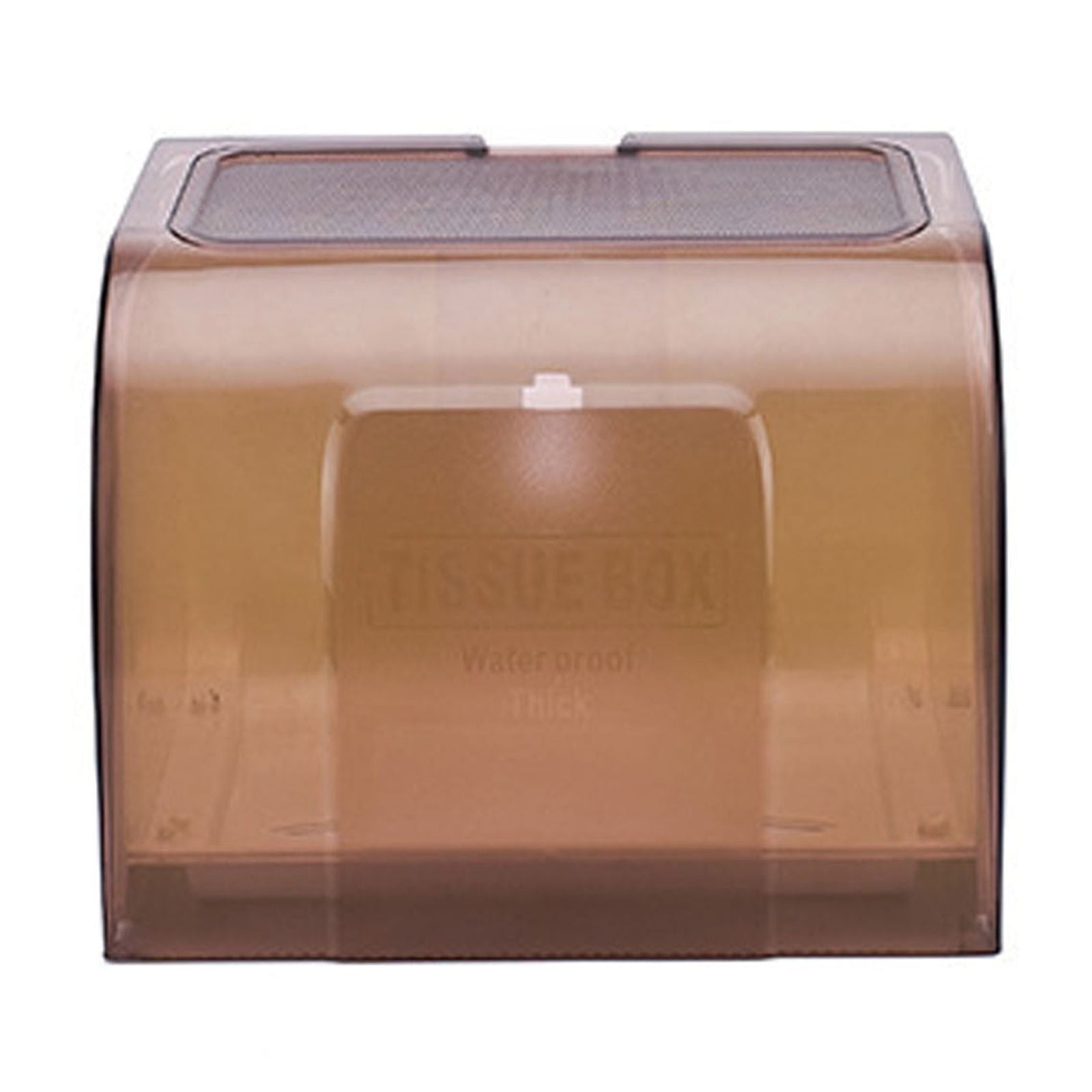 Wall Mounted Paper Towel Box, No Punch Paper Roll Box, Brown Plastic ...