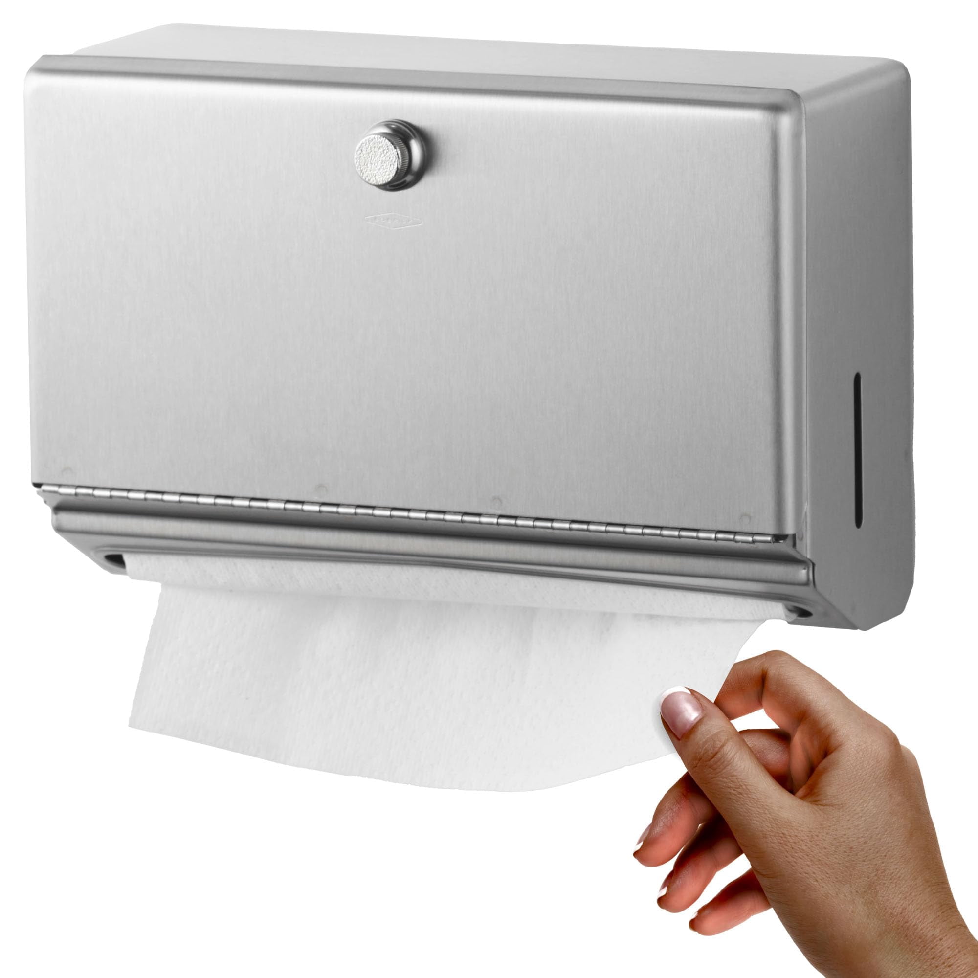 Wall-Mounted Paper Towel Dispenser – Stainless Steel, Holds 200 C-Fold ...