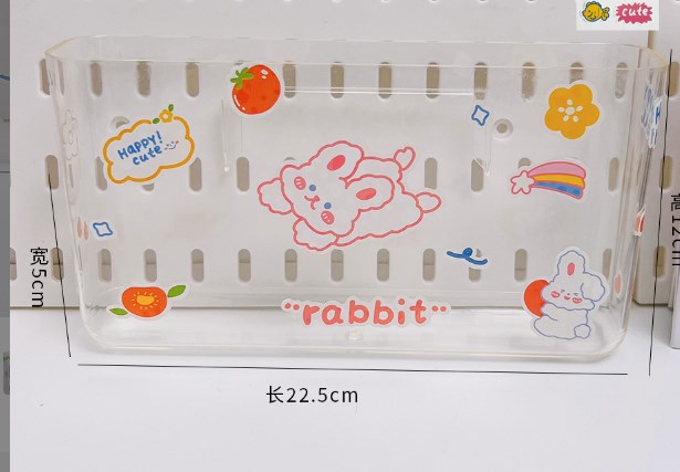 Wall Mounted Pen Holder Desktop Pencil Case Plastic Makeup Brush Holder ...