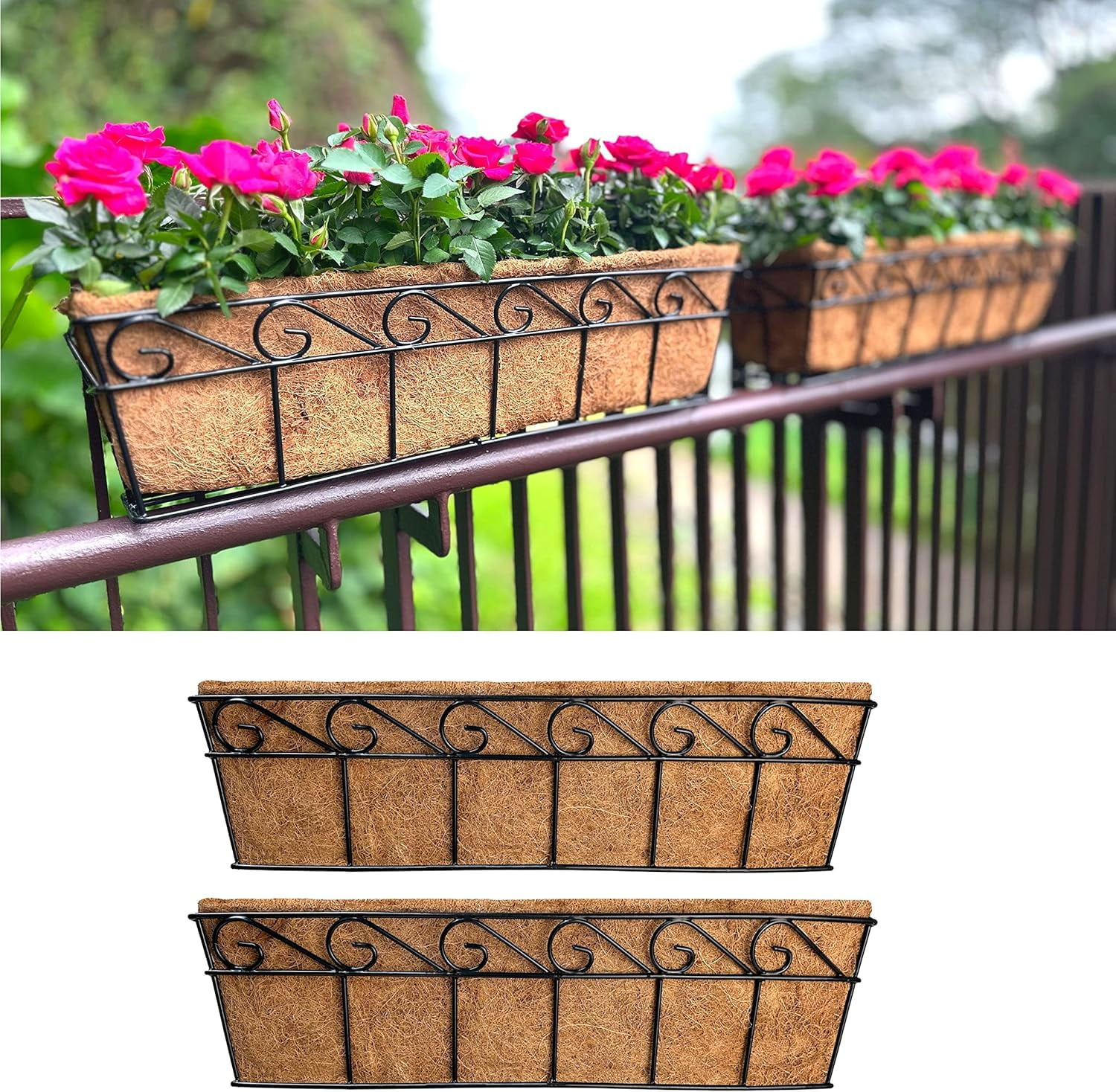 Wall Mounted Planters - Window Flower Boxes Basket Outdoor Balcony ...