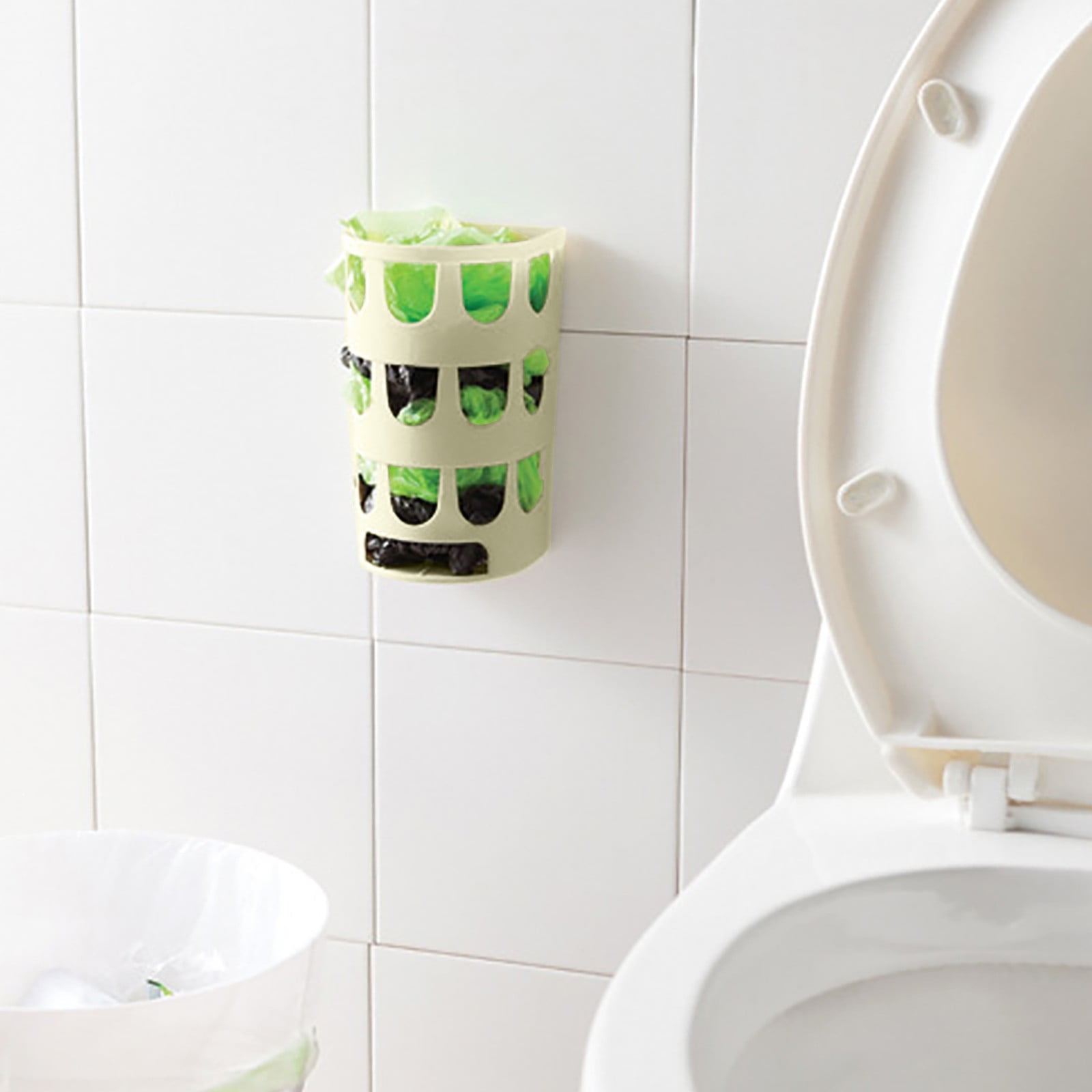 Wall-Mounted Plastic Bag Holder, Multipurpose Grocery Bag Organizer ...