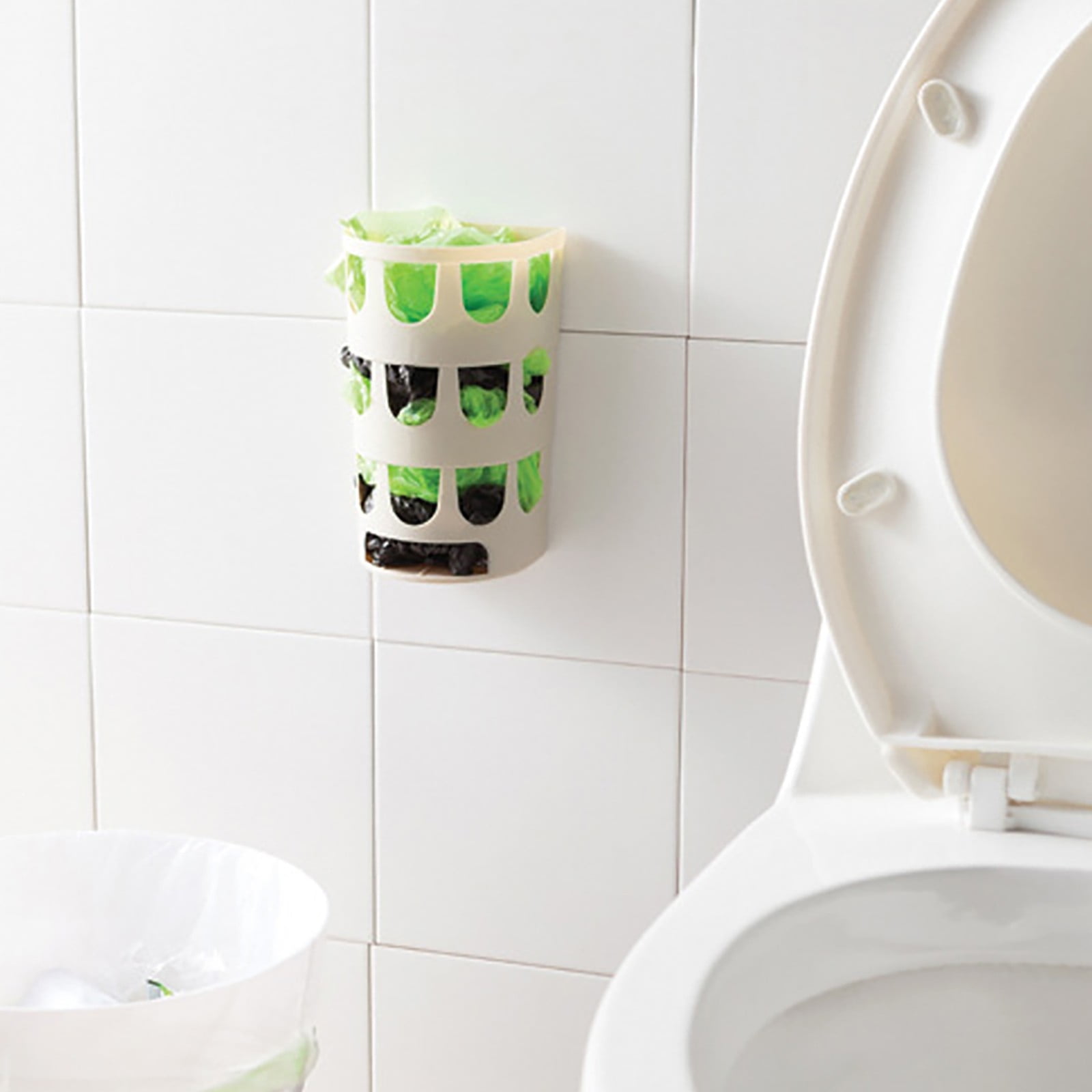 Wall-Mounted Plastic Bag Holder, Multipurpose Grocery Bag Organizer ...