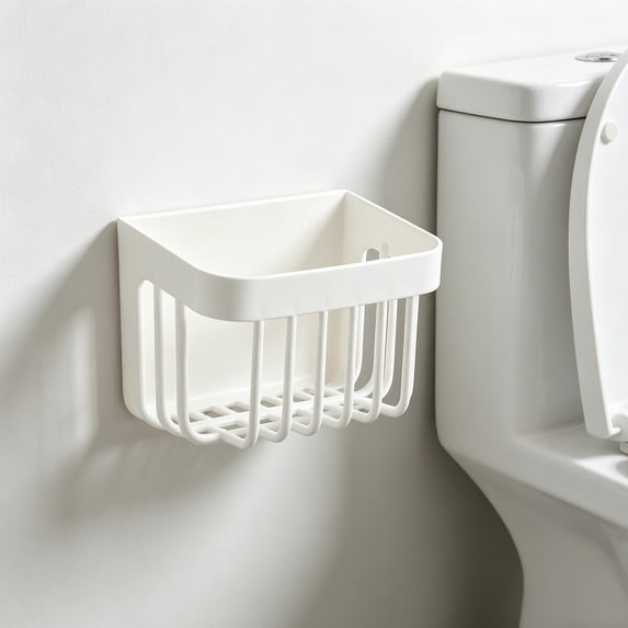 Wall Mounted Plastic Storage Basket Hanging Organizer Bin with ...