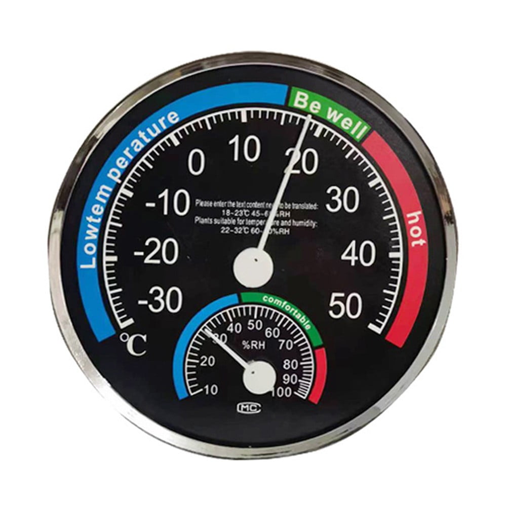 Wall-Mounted Pointer Thermometer 2-in-1 Analog Temperature Hygrometer Display - Walmart.com