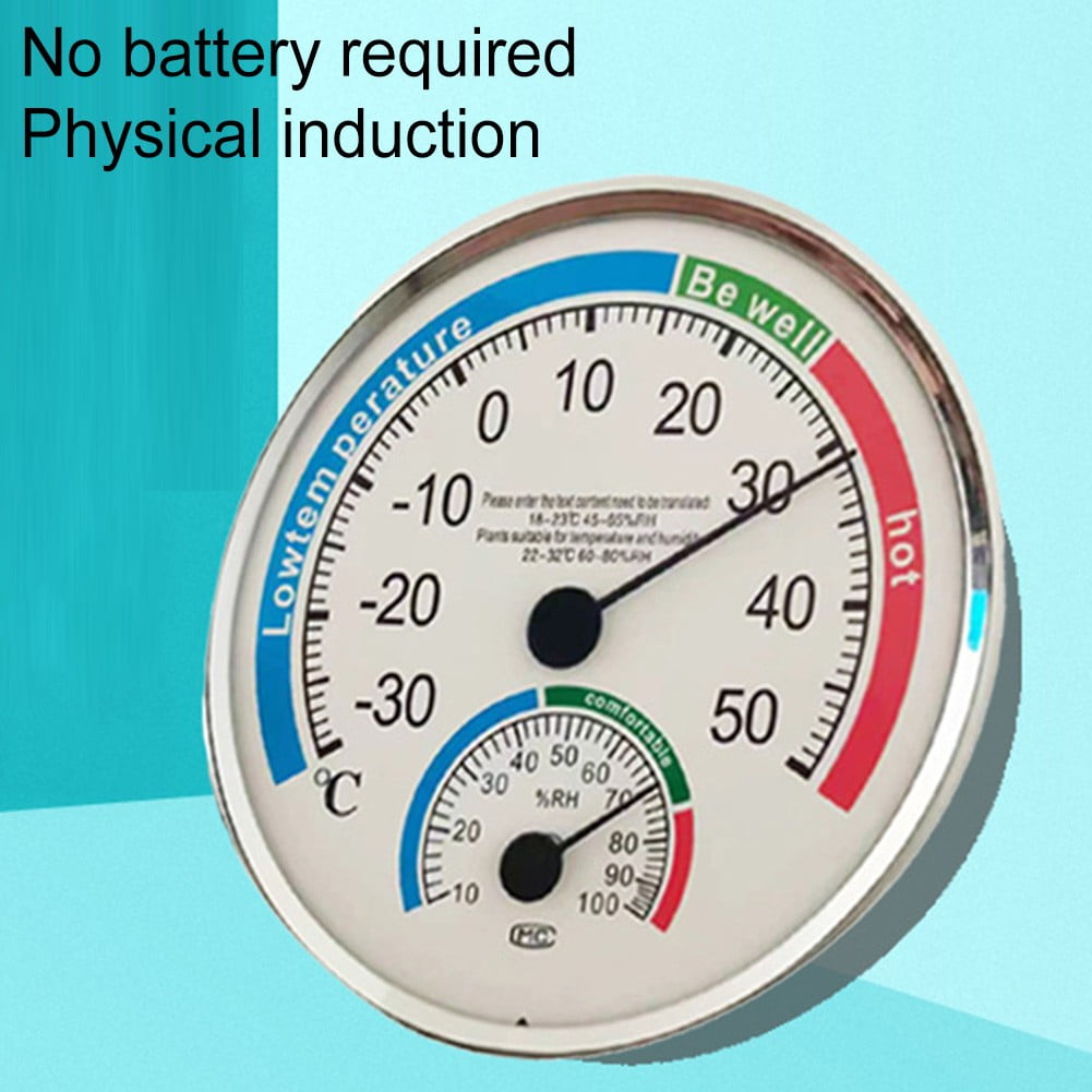 Wall Mounted Pointer Thermometer 2In1 Analog Temperature And Hygrometer ...