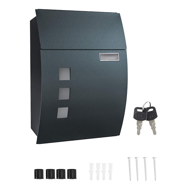 Wall Mounted Post Box - Waterproof Mailbox for Outside Secure Letter ...