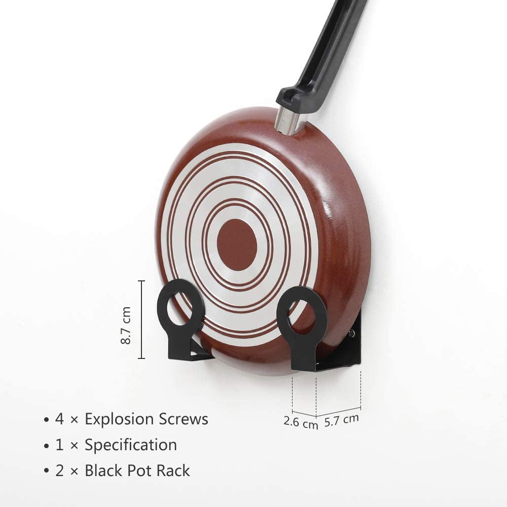 Wall-Mounted Pot Lid Organizer Pan Lid Racks Set of 2 Stainless Steel ...