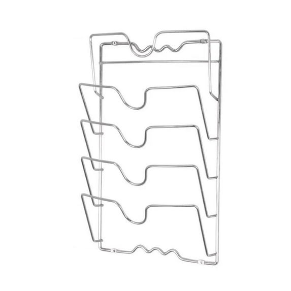 Wall-Mounted Pot Lid Rack and Cutting Board Holder, 1-Piece Aluminum ...