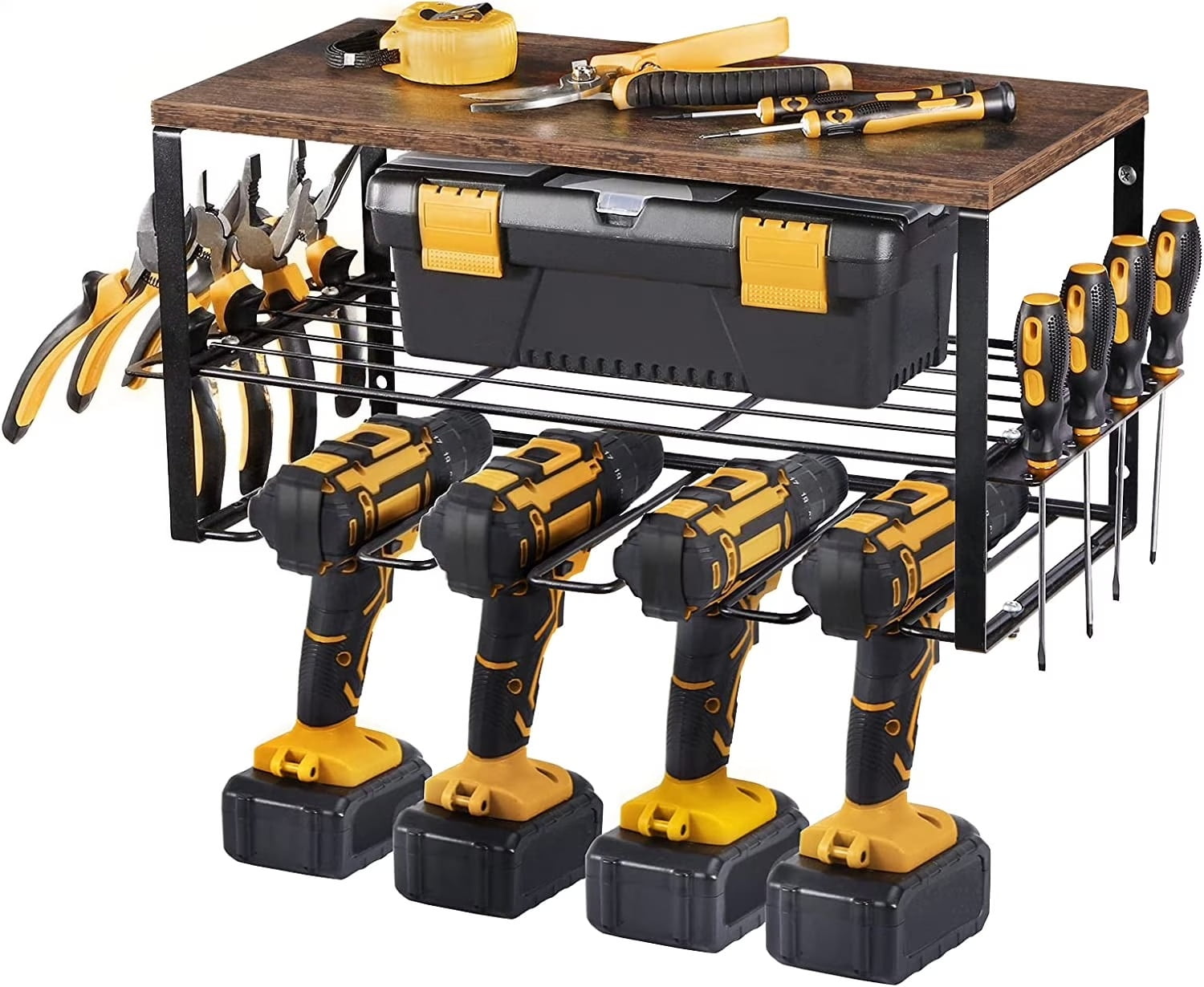 Wall Mounted Power Tool Organizer, Garage Drill Holder Storage Rack ...