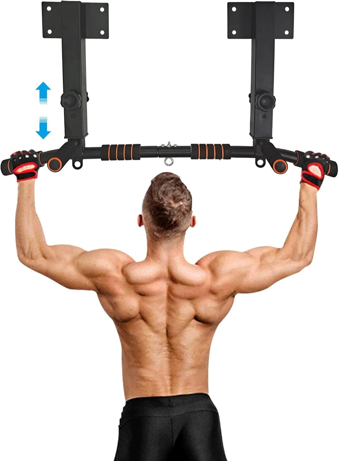 Wall Mounted Pull Up Bar and Dip Station, Heavy Duty Wall Mount Pull-up ...