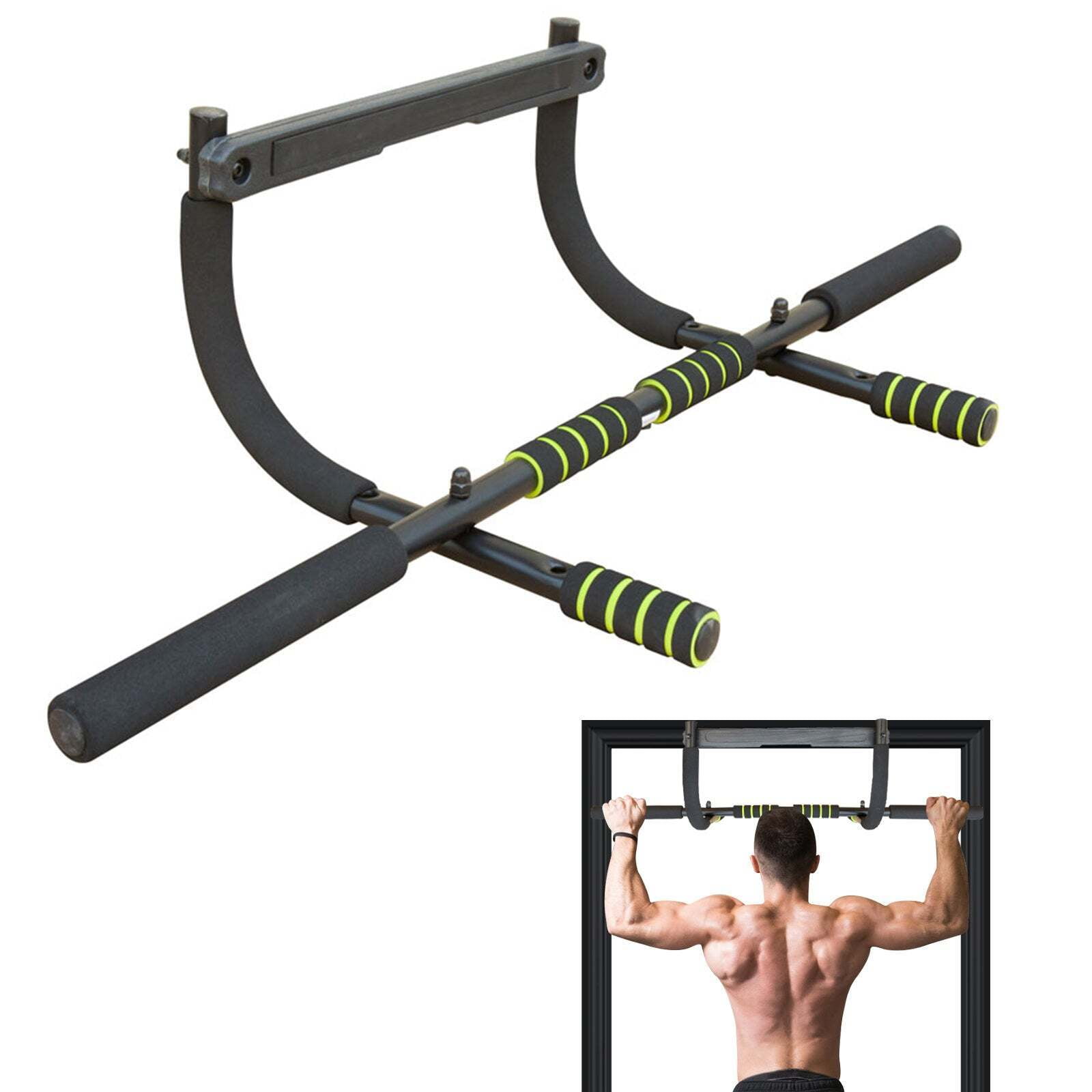 Wall Mounted Pull Up Bar Exercise Chin Bar Portable Dip Bars for Indoor ...