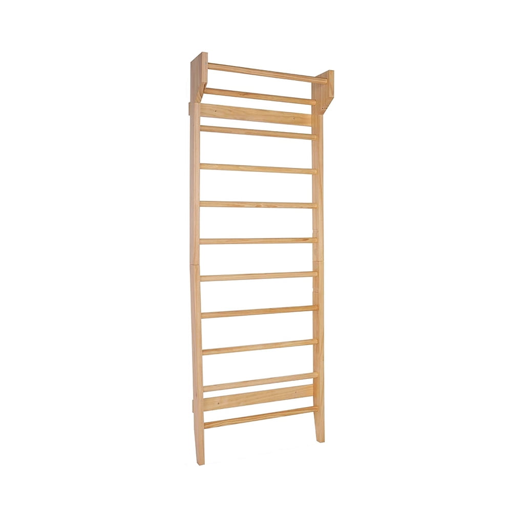 Wall Mounted Pull Up Bar, Gymnastics Wood Stall Bar, Multi-use Swedish ...