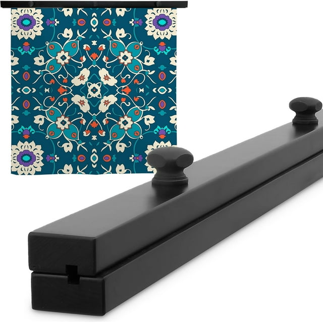 Wall Mounted Quilt Hanger - Premium Black Maple Wood Rack for ...