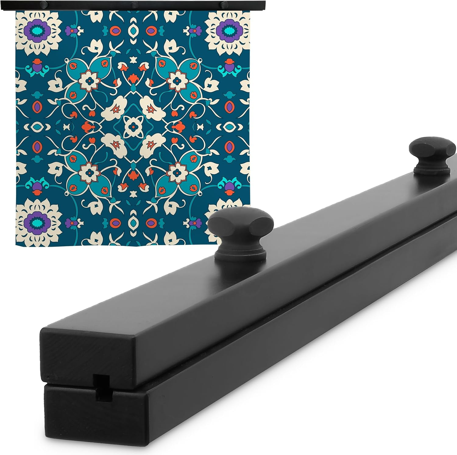 Wall Mounted Quilt Hanger - Premium Black Maple Wood Rack for ...