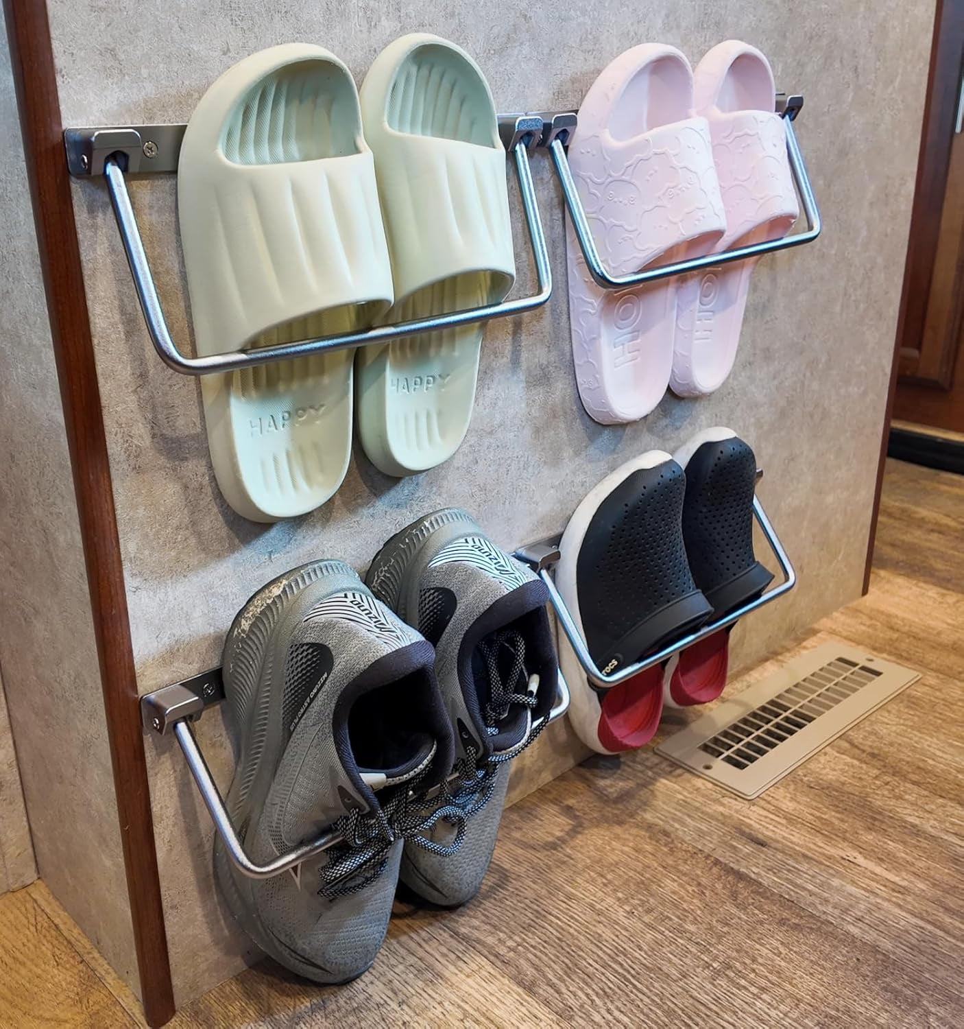 Wall Mounted RV Shoe Storage Rack Foldable Camper Accessories Hanging ...