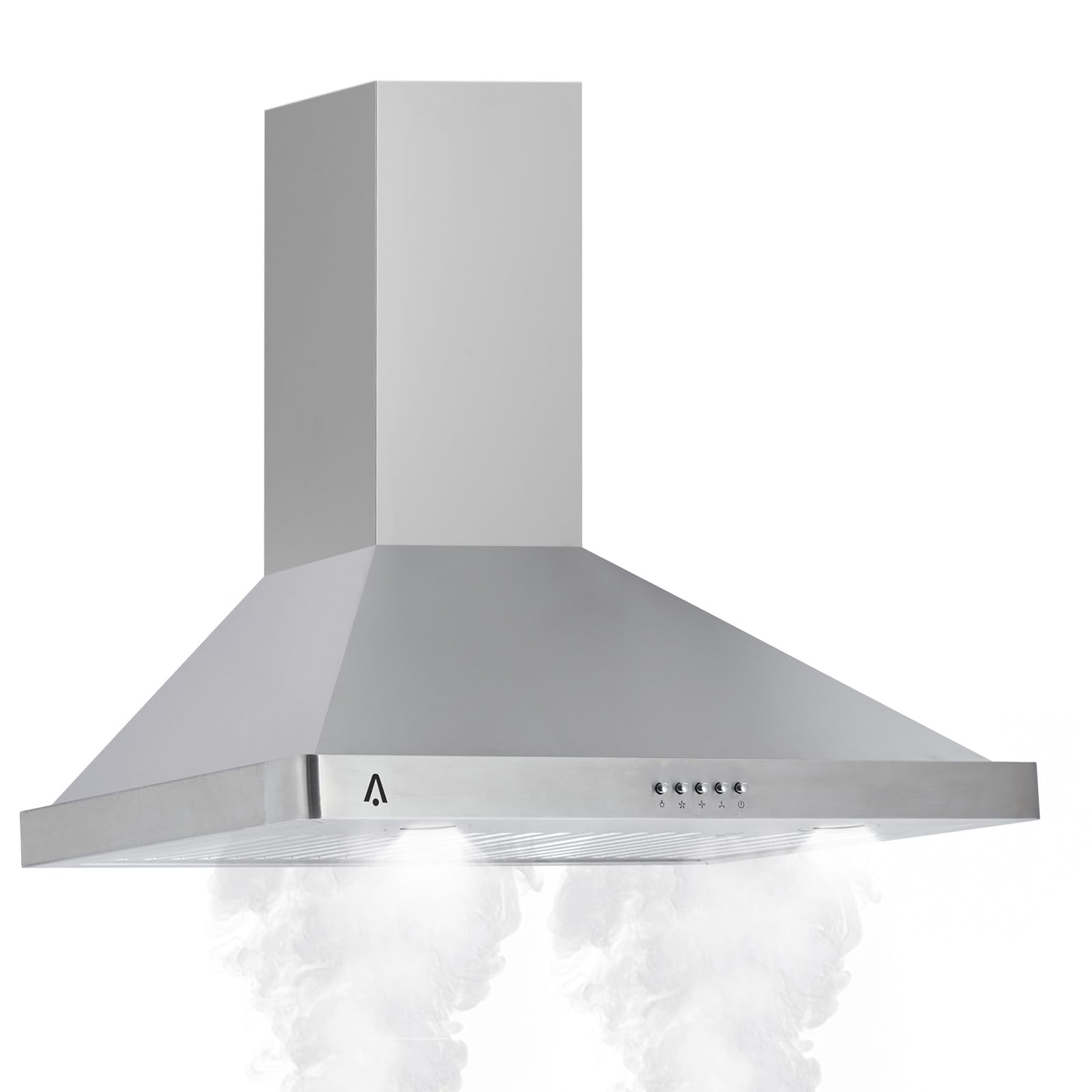 Wall Mounted Range Hood 30", Stainless Steel Chimney-Style Over Stove ...