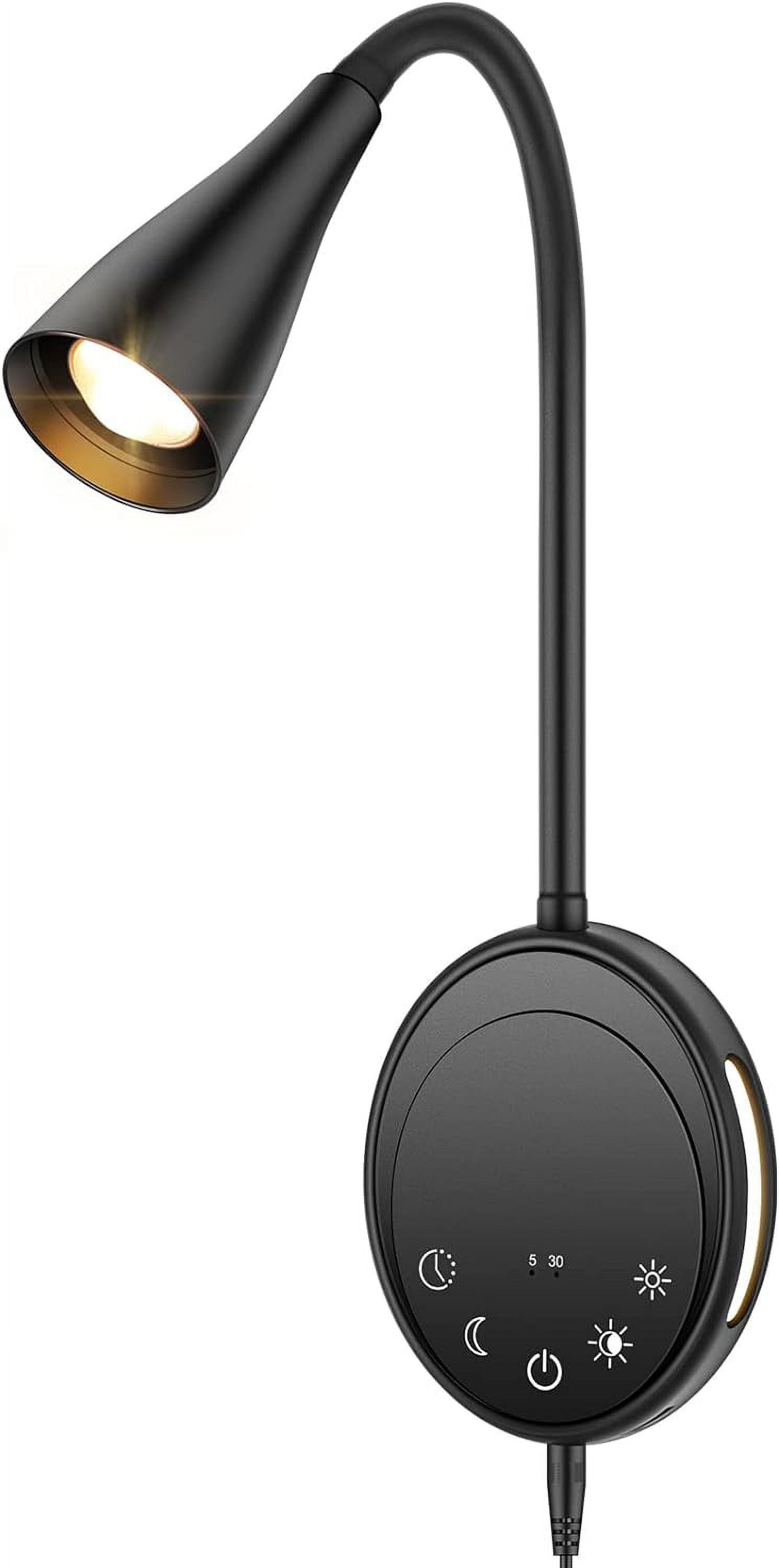 Wall Mounted Reading Light, Bedside Headboard Lights with 5 Dimming ...