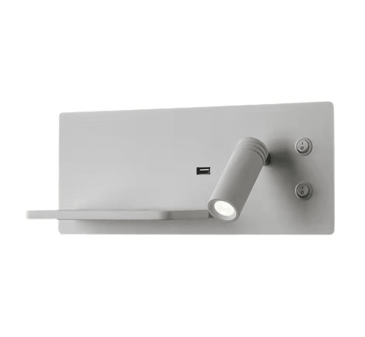 Wall Mounted Reading Light with Wireless Charging, Multifunctional Wall ...