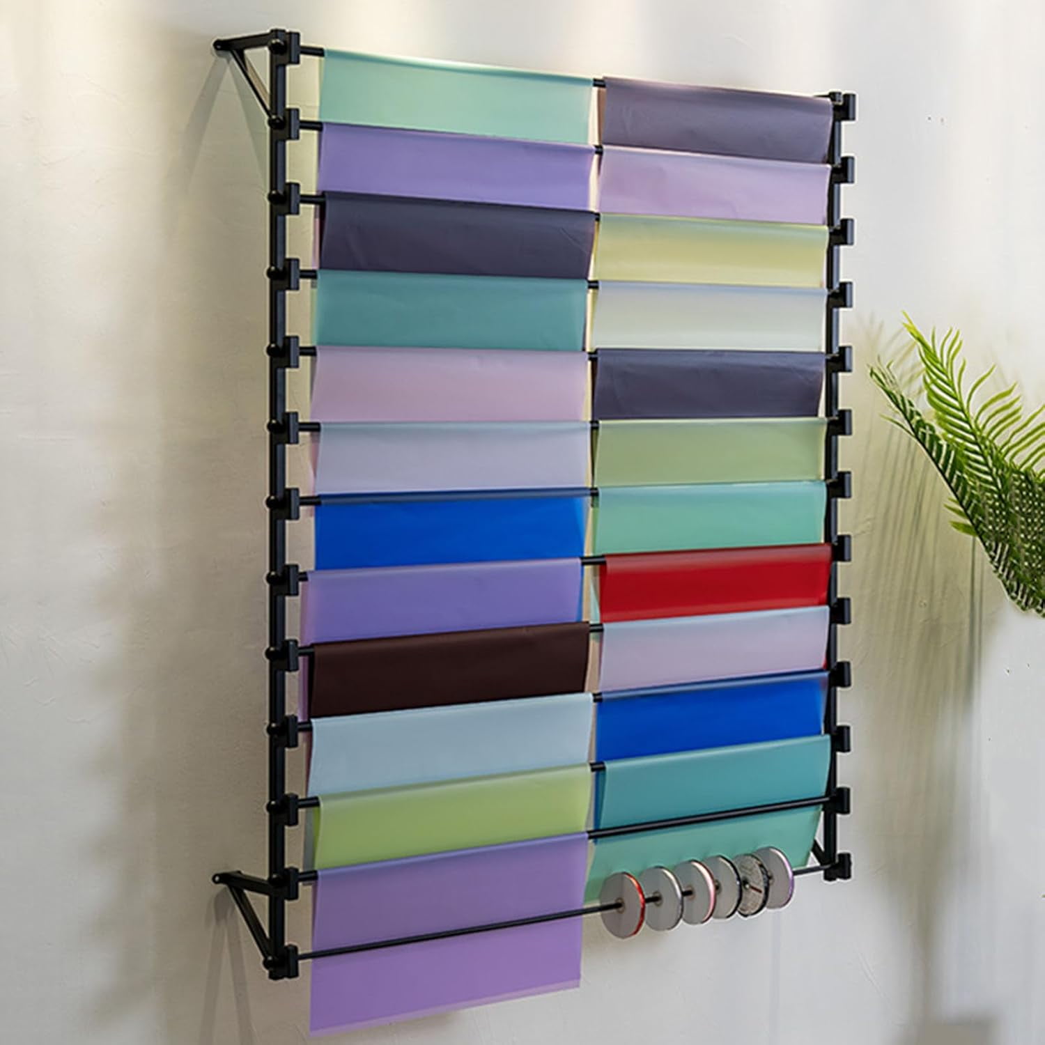 Wall Mounted Ribbon Organizer Wire Spool Rack, Gift Wrapping Paper ...