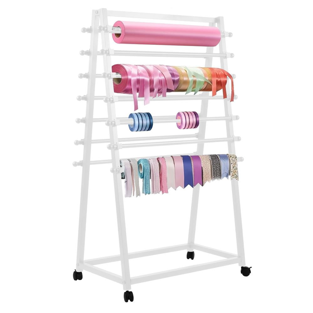 TOHU Wall-Mounted Ribbon Spool Holder with Wheels Large Capacity ...