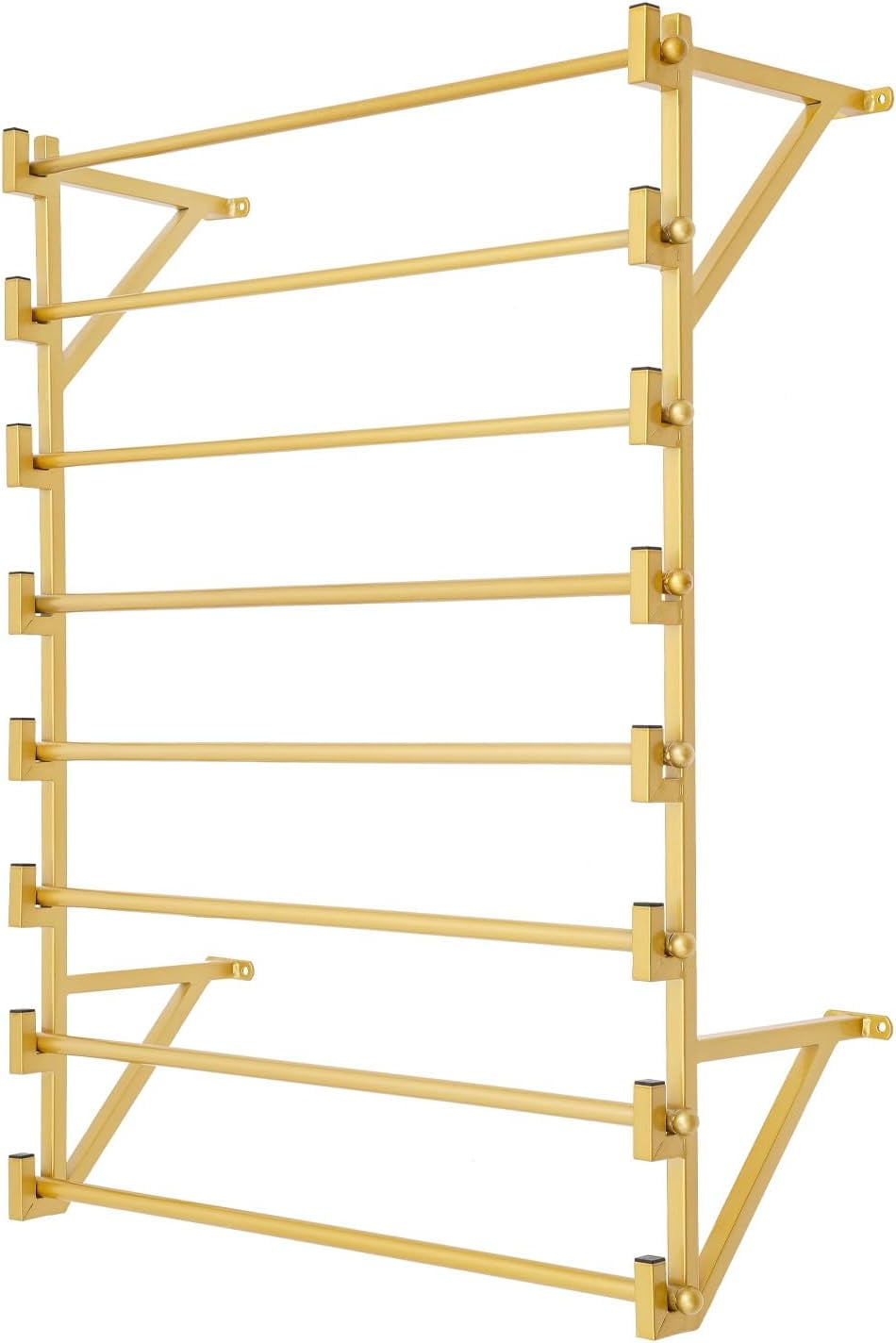 Wall Mounted Scarf Rack, 8-Tier Ties Silk Scarves Towels Storage Metal ...