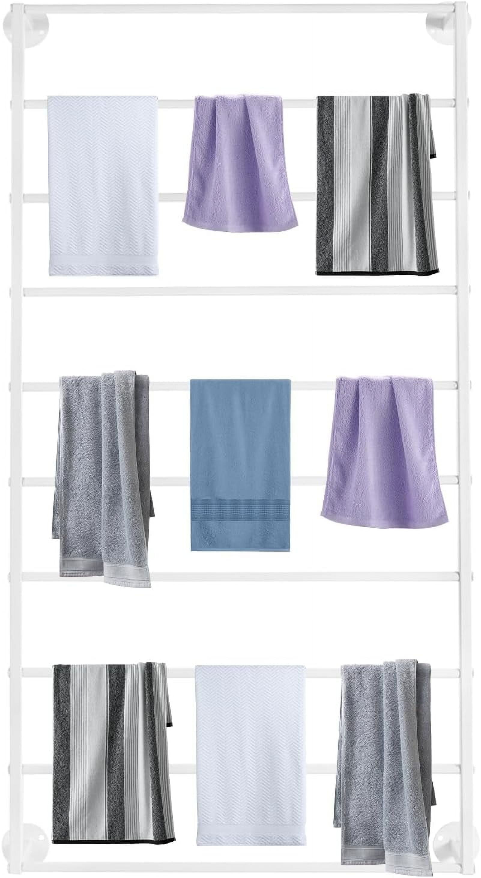 Wall Mounted Scarf Rack,Wall Display Rack,10 Layer Towels Storage Rack ...