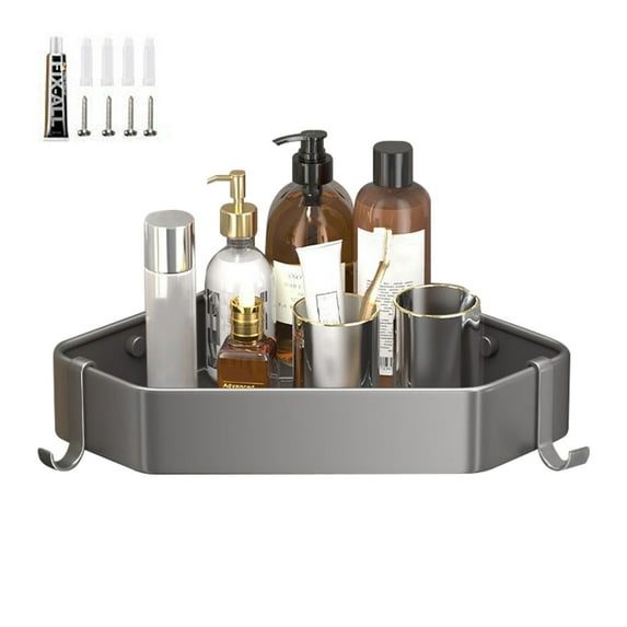 Wall Mounted Shampoo Holder Corner Shower Shelf Bathroom Shower Caddies ...