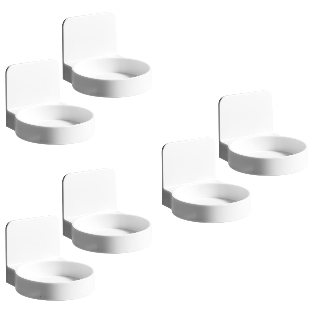 Eease 6 Pcs Wall Mount Rack Bathroom Wall Holder Small Toiletries ...