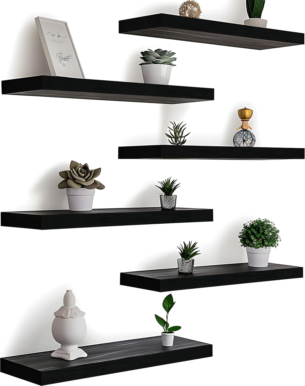 Wall Mounted Shelves for Living Room, Wood Floating Shelves for Wall ...