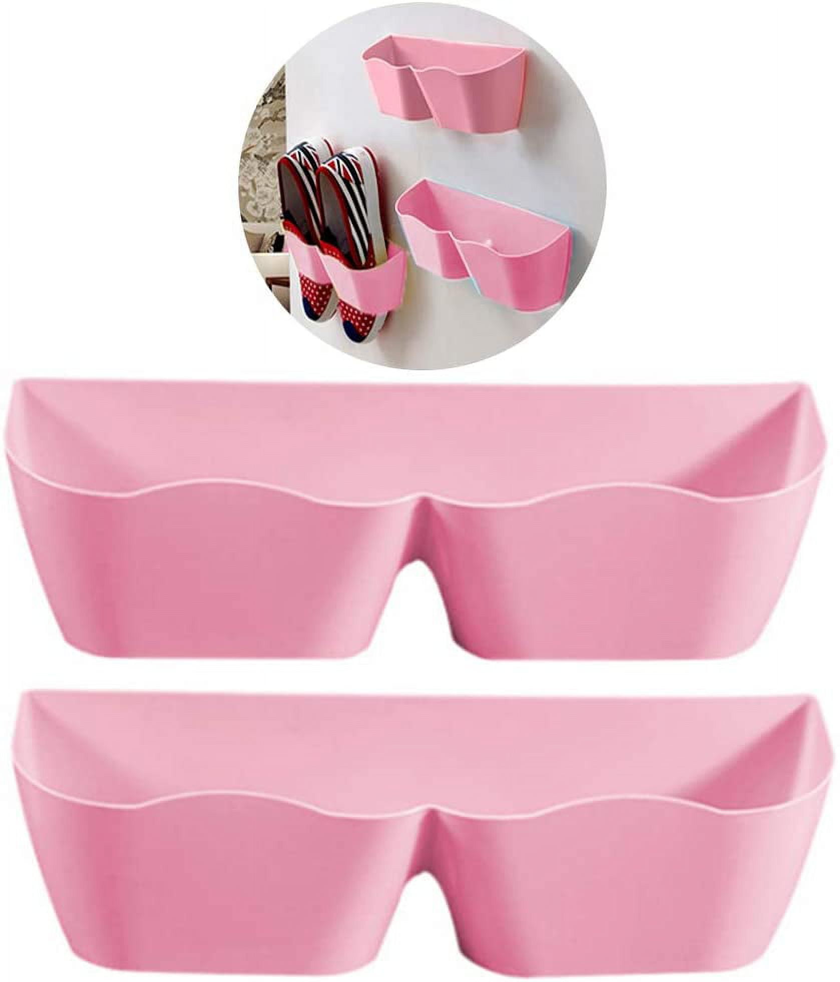 Wall Mounted Shoe Rack Hanging Shoe Organizer, Plastic Wall Mounted ...