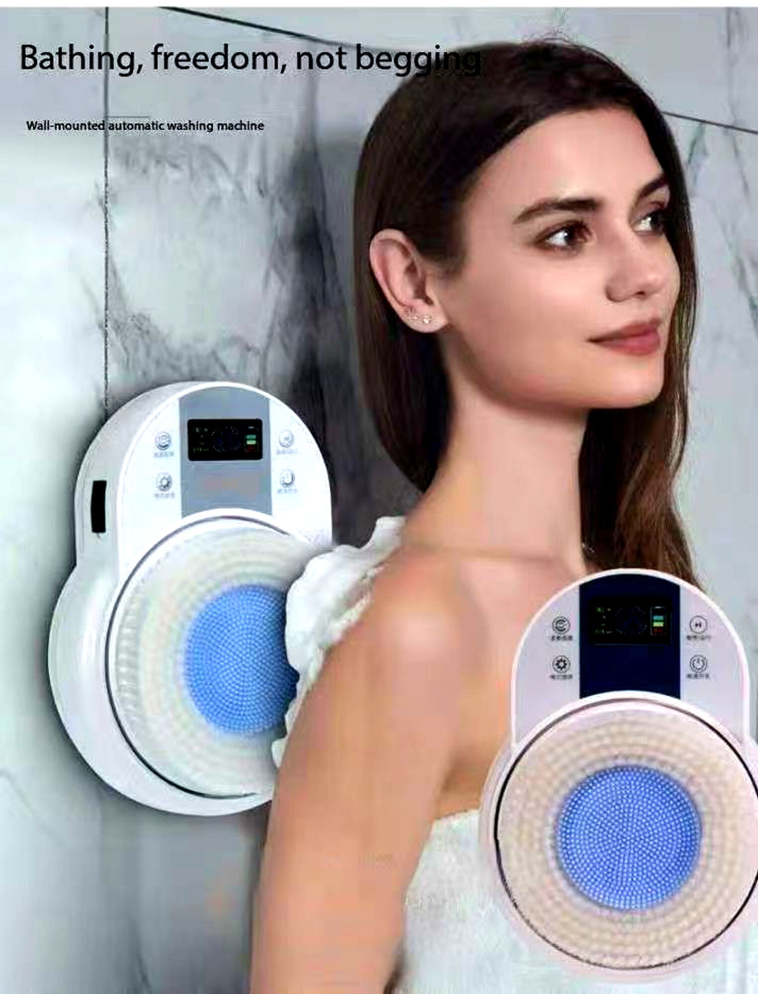 Wall Mounted Shower Back Scrubber | Smart Exfoliating Brush for Deep ...