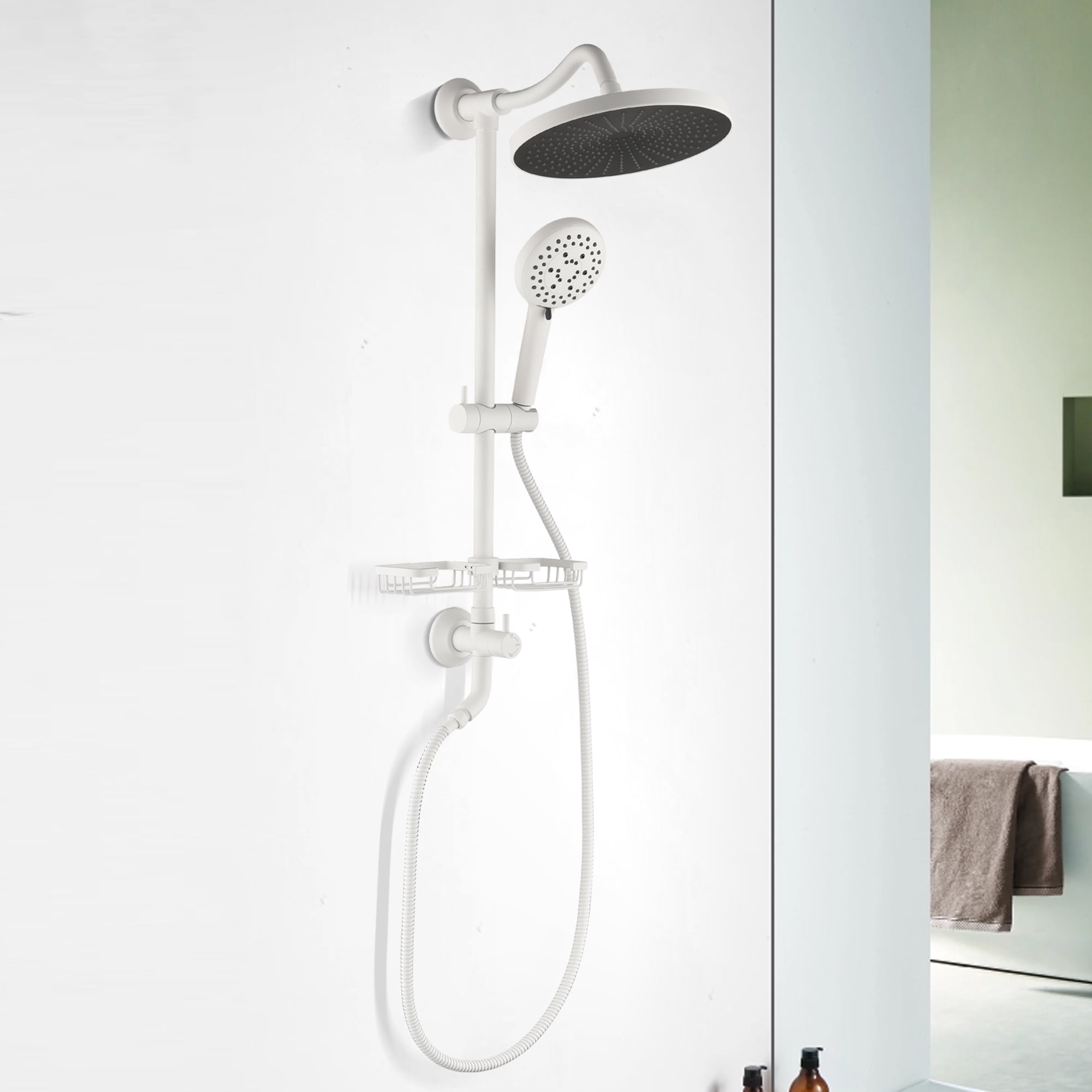 Wall-Mounted Shower Spas Shower System,With 9" Rain Showerhead,5 ...
