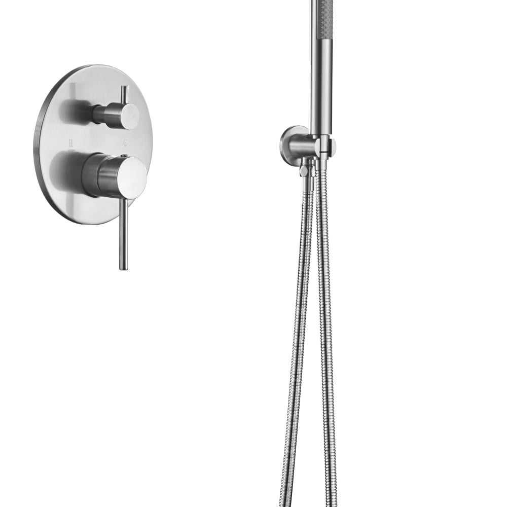 Wall Mounted Shower System with 10 Inch High Pressure Rain Shower Head ...