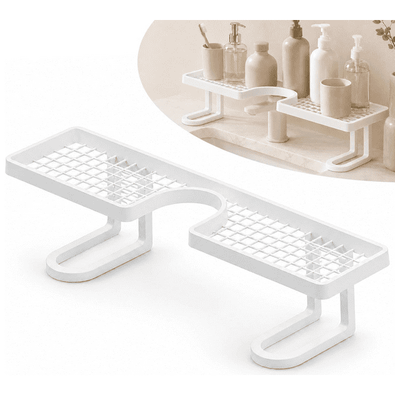 Wall Mounted Sink Shelf Over Faucet, Wall Mounted No Drilling Storage ...