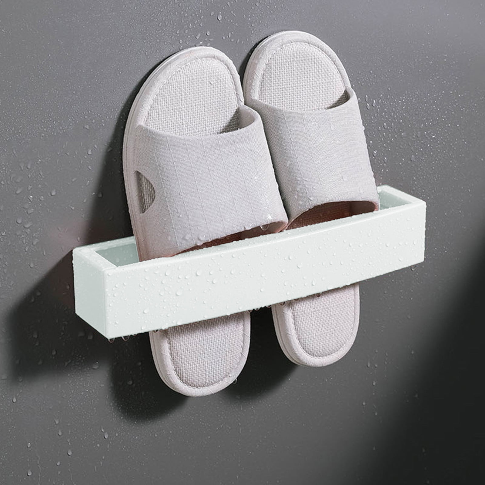 Wall Mounted Slippers Rack, Bathroom Shoe Storage, Metal Construction ...