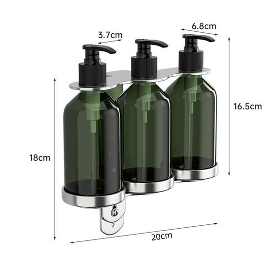 Wall Mounted Soap Dispenser Pump Bottle Stainless Steel Holder For ...