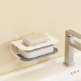 Wall Mounted Soap Holder with Sponge Storage, Drainage Soap Dish for ...