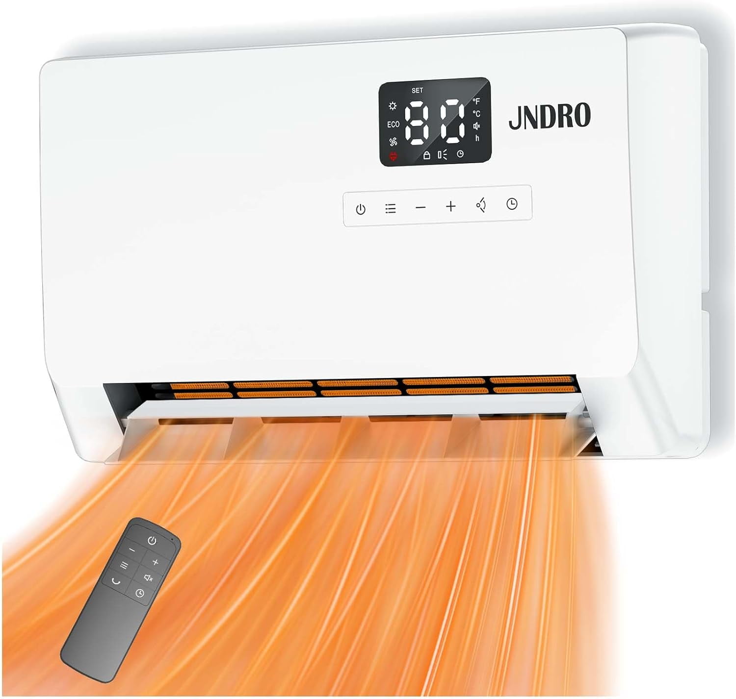 Wall-Mounted Space Heater with ECO rmostat and Remote Control, LED ...
